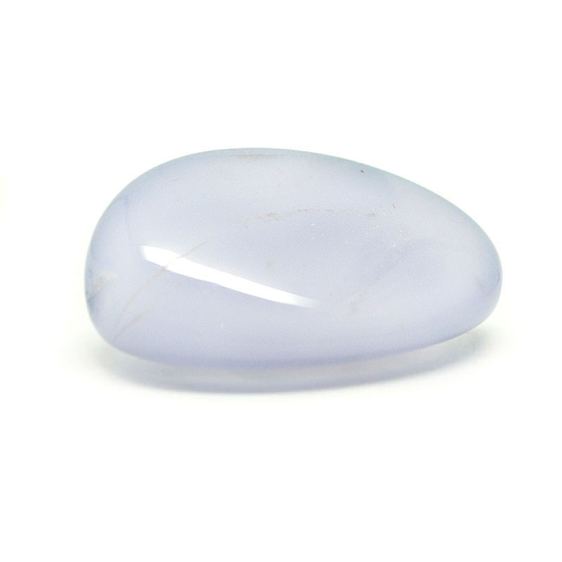 Blue Chalcedony Palm Stone - The Fossil Cartel